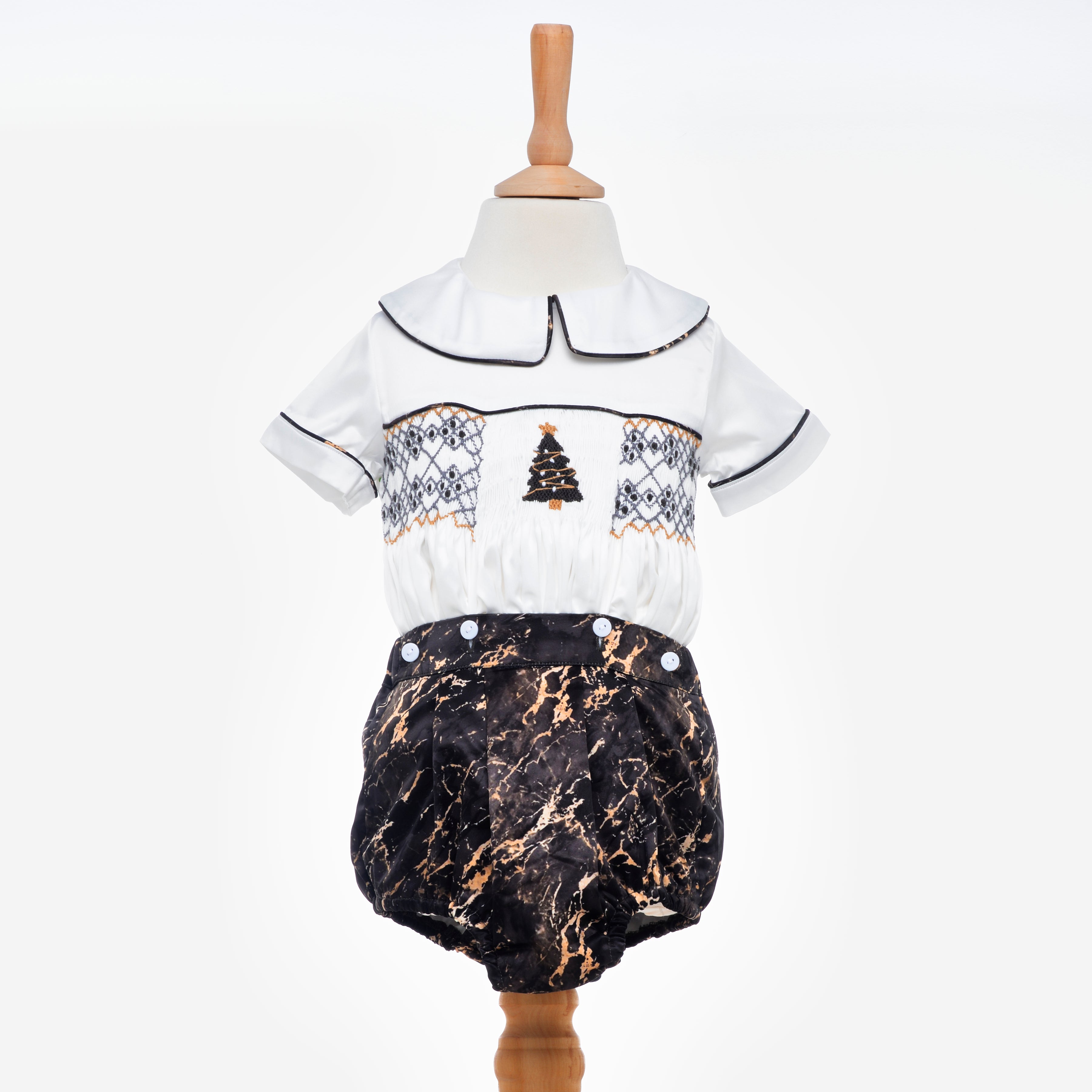Ocean Baby Boys Exclusive Black & Gold Christmas Tree Themed Buster Su ...
